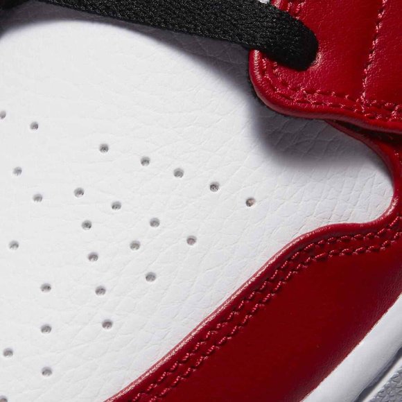 Nike | Shoes | Air Jordan Chicago Mid White Heel Toe Black Red | Poshmark